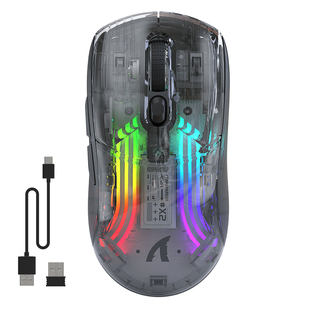 Silent Click RGB Mouse with Tri-Mode | X2 Gaming Setup