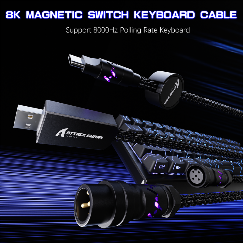 C07: Premium 8KHz RGB Aviator Cable for Gaming Keyboards