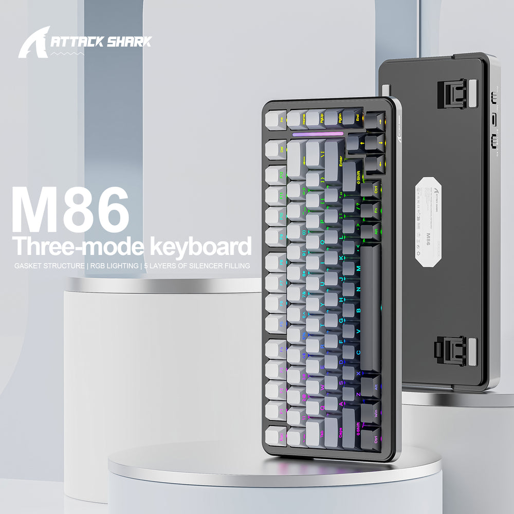 M86 Tri-Mode Gasket Mechanical Keyboard with Hot-Swap