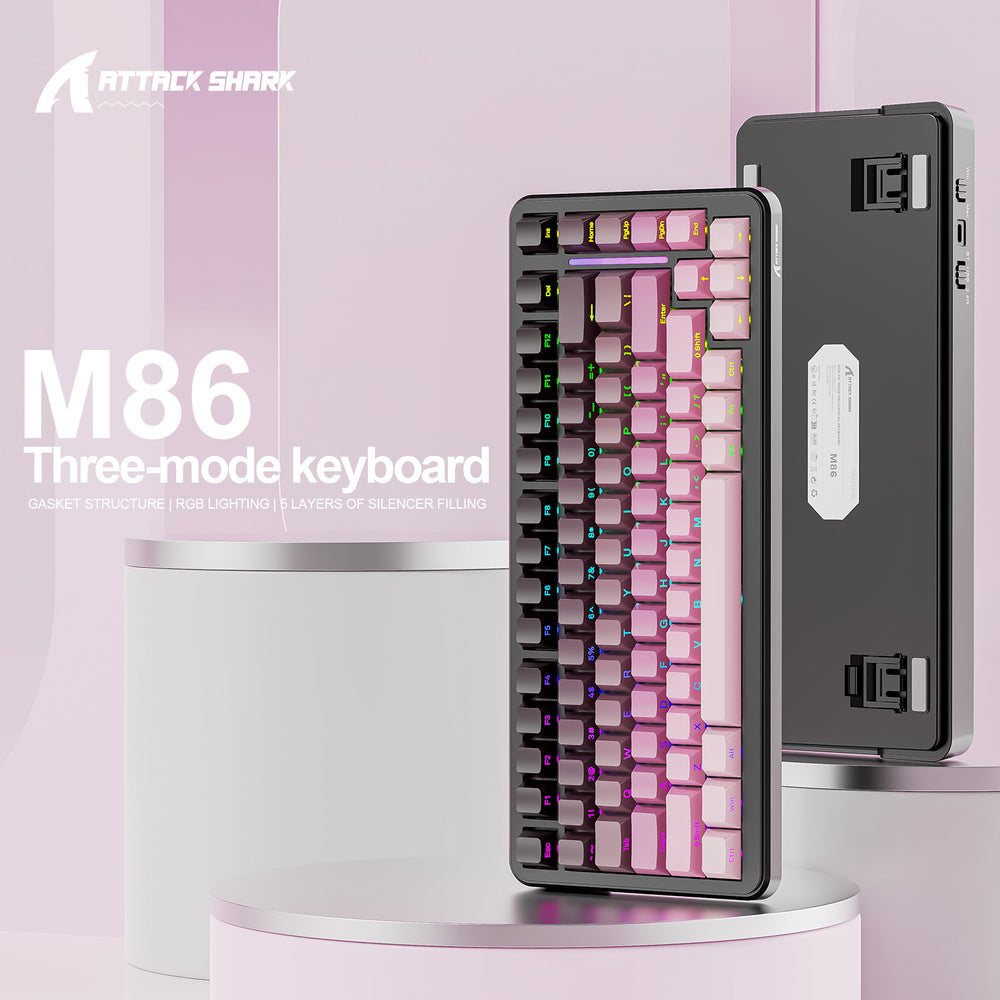 M86 Tri-Mode Gasket Mechanical Keyboard with Hot-Swap