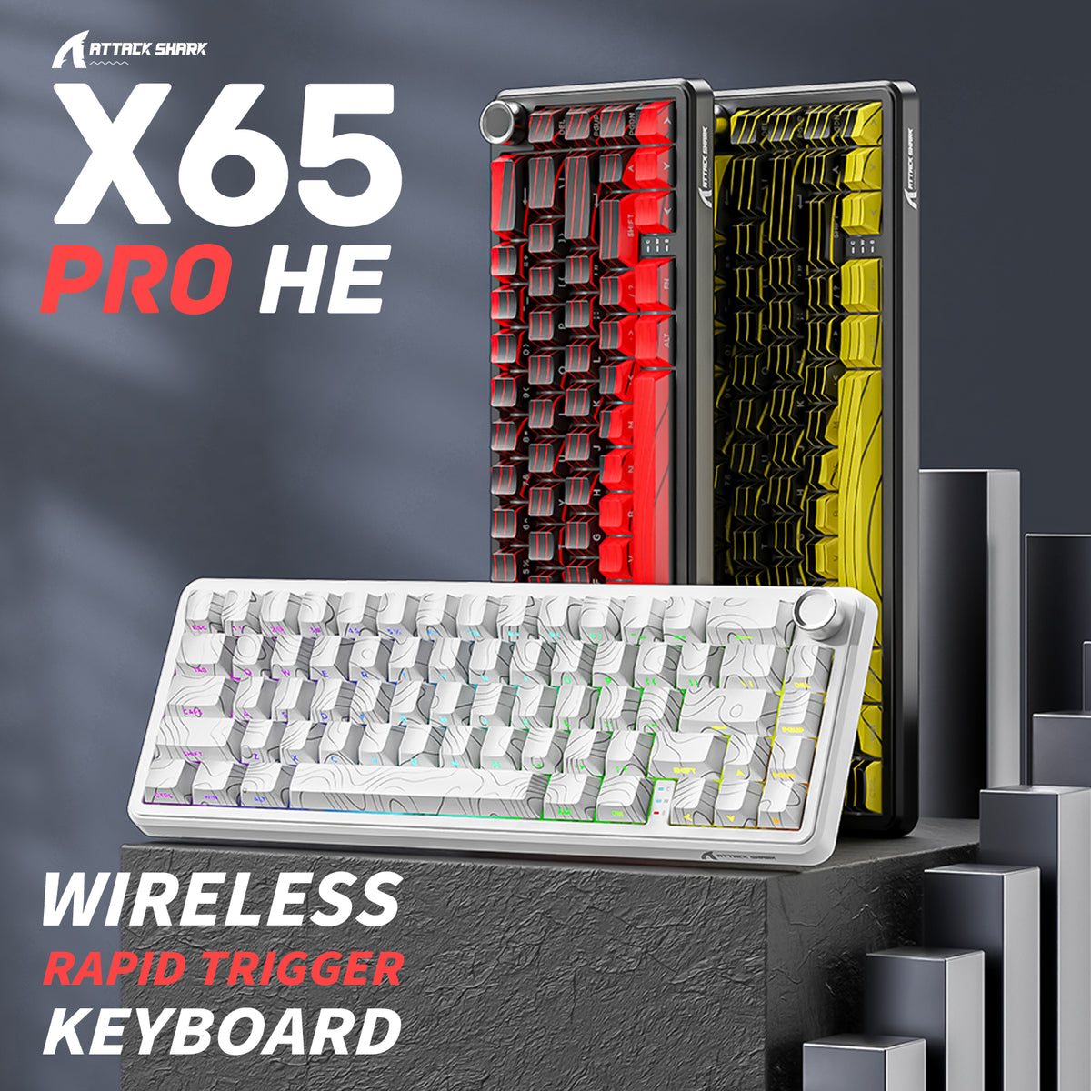 X65PRO HE: Wireless Magnetic Gaming Keyboard with 8000Hz Polling