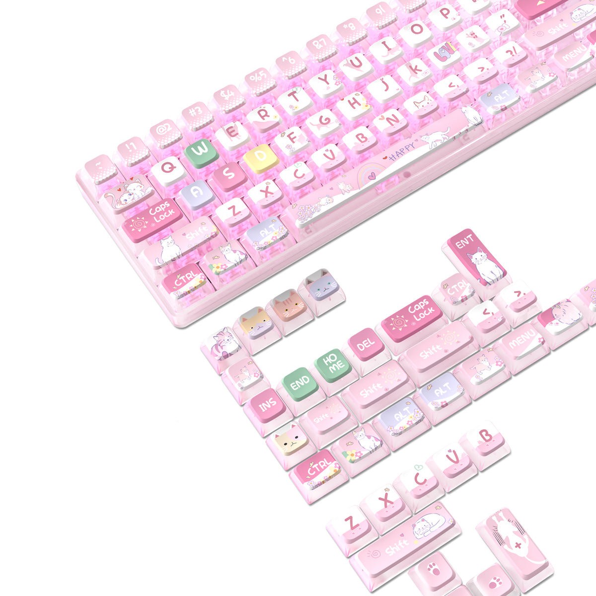 120 Keys PBT Pudding Keycaps for mechanical Keyboards | ATTACK SHARK