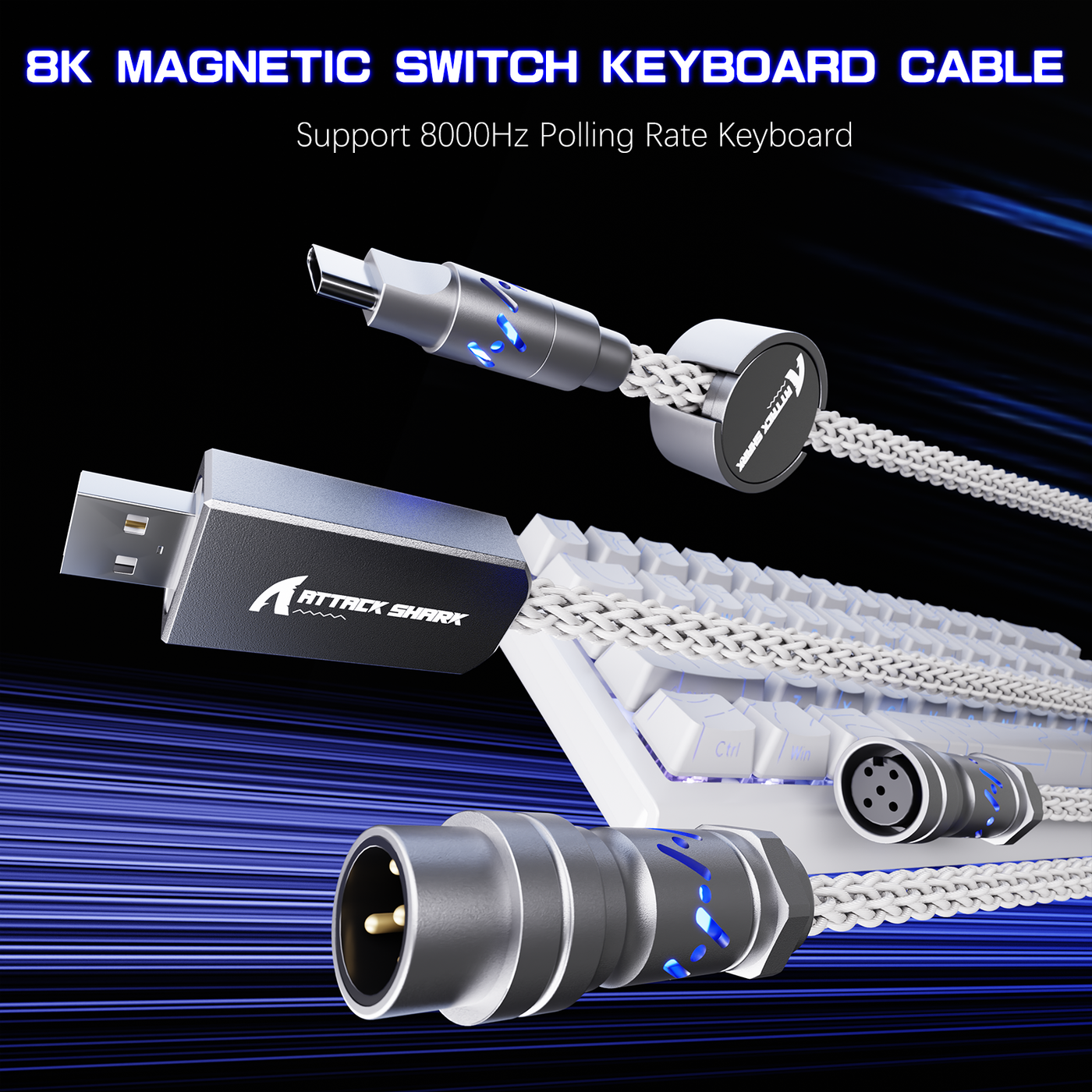 C07: Premium 8KHz RGB Aviator Cable for Gaming Keyboards