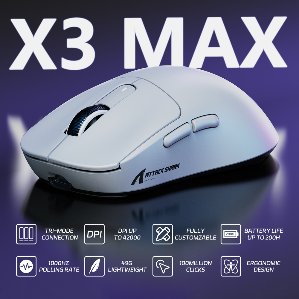 Wireless Gaming Mouse with Coiled Cable | X3MAX Pro Gear