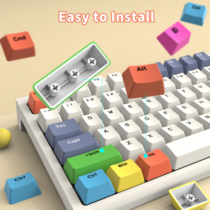 Custom OEM Profile PBT Colored Keycaps | ATTACK SHARK