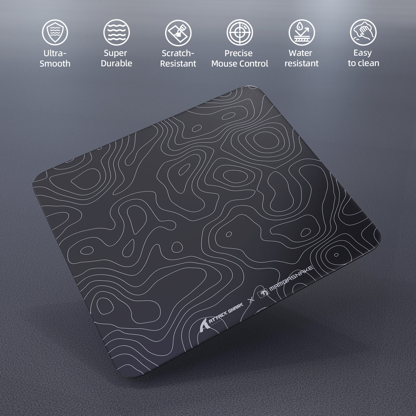 CM05 Premium Tempered Glass Gaming Mouse Pad | ATTACK SHARK