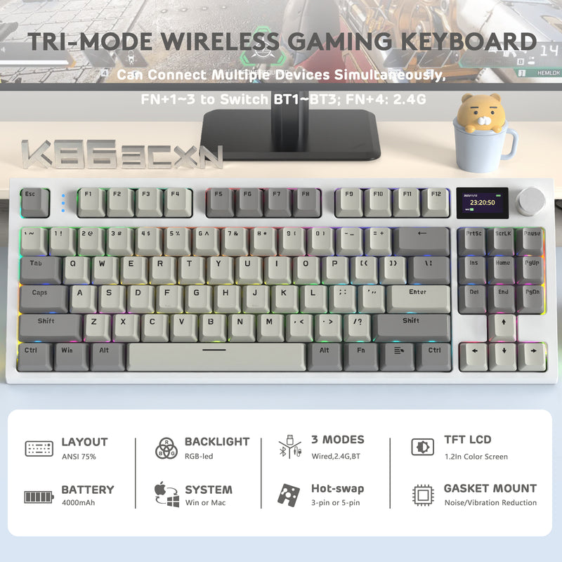 ATTACK SHARK K86PRO 75% Wireless Mechanical Keyboard | Hot-Swap | RGB