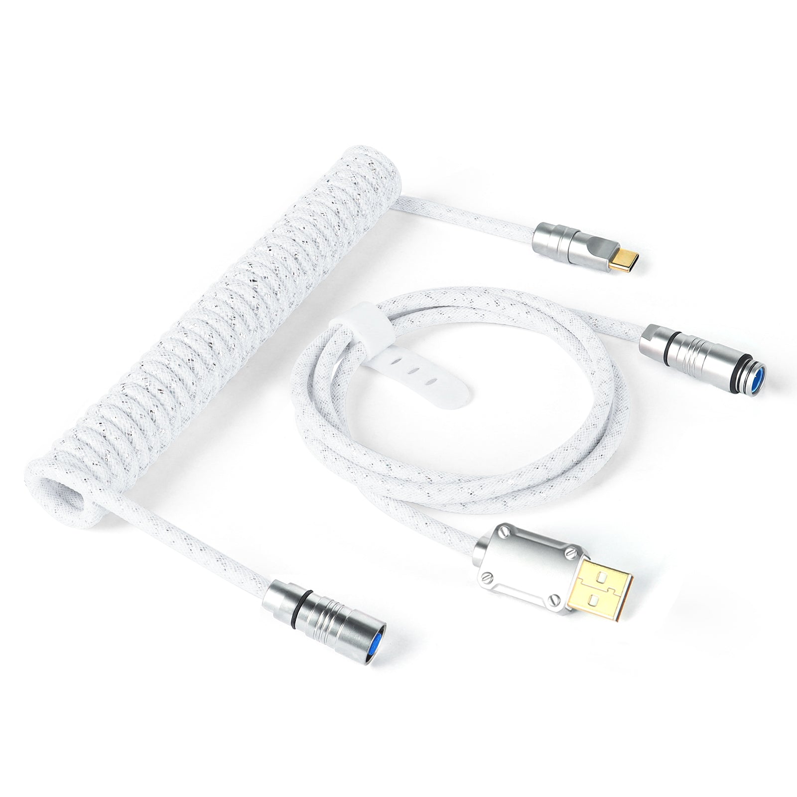 C05 Coiled Cable | CNC Copper Aviator & Braided USB 3.0