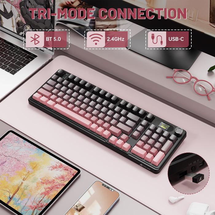 X98PRO Wireless Gaming Keyboard with RGB & Hot-Swap