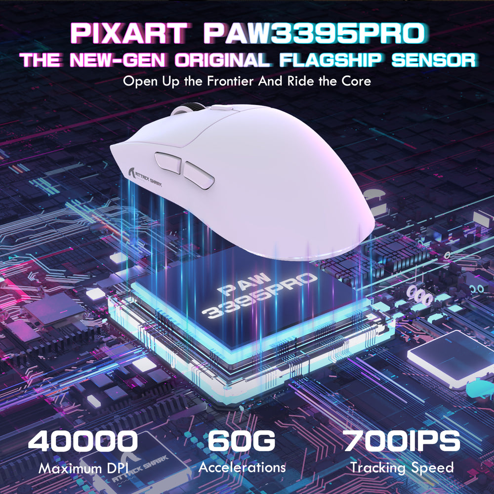 X1 Gaming Mouse: 40000 DPI & RGB Charging Dock | ATTACK SHARK