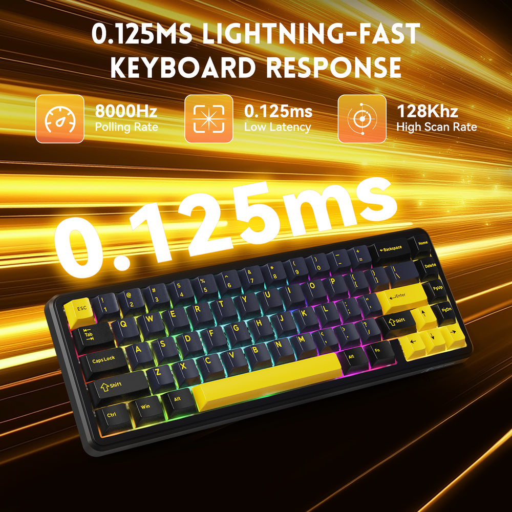 X65 HE Bundle: Magnetic Keyboard with 8KHz Coiled Cable