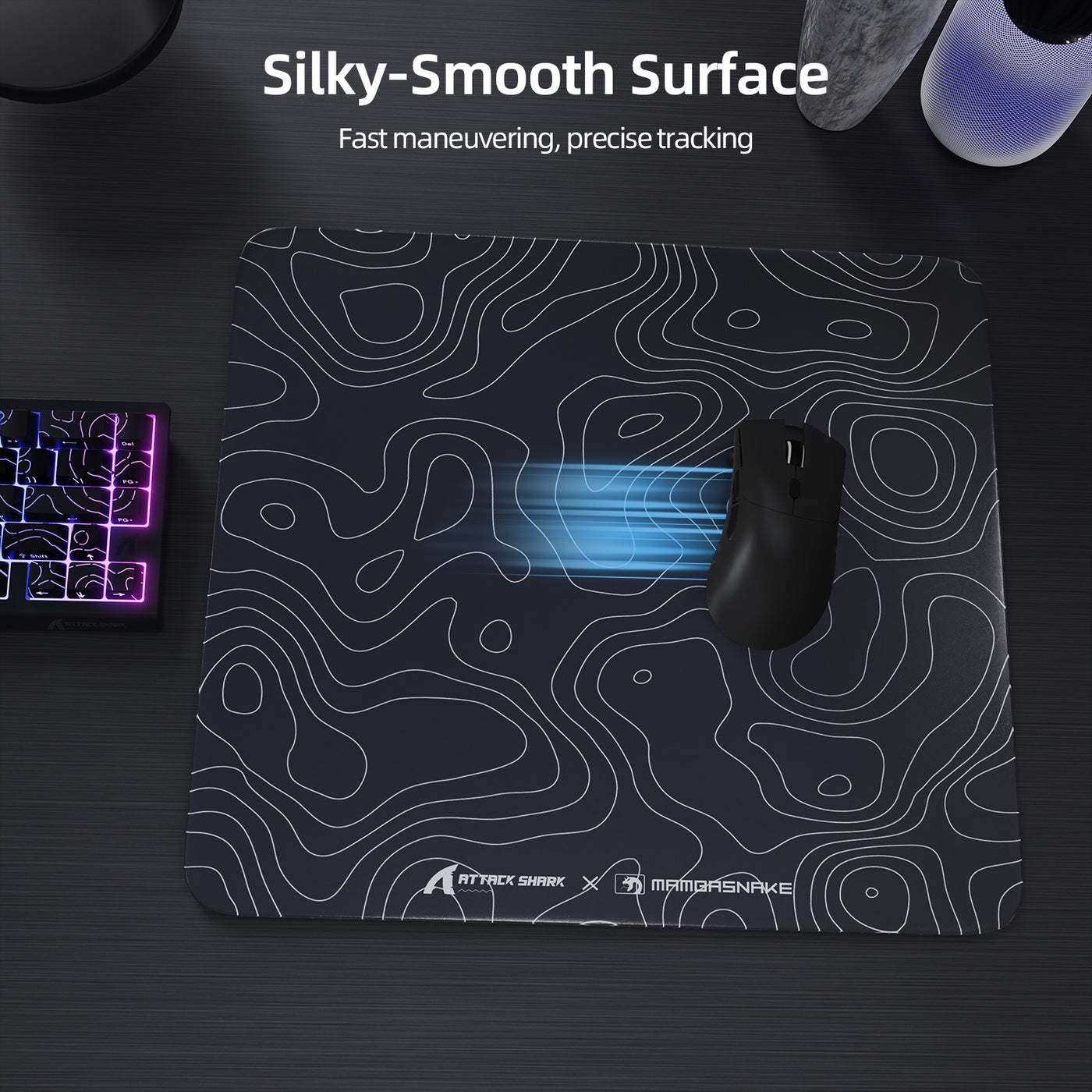CM05 Premium Tempered Glass Gaming Mouse Pad | ATTACK SHARK