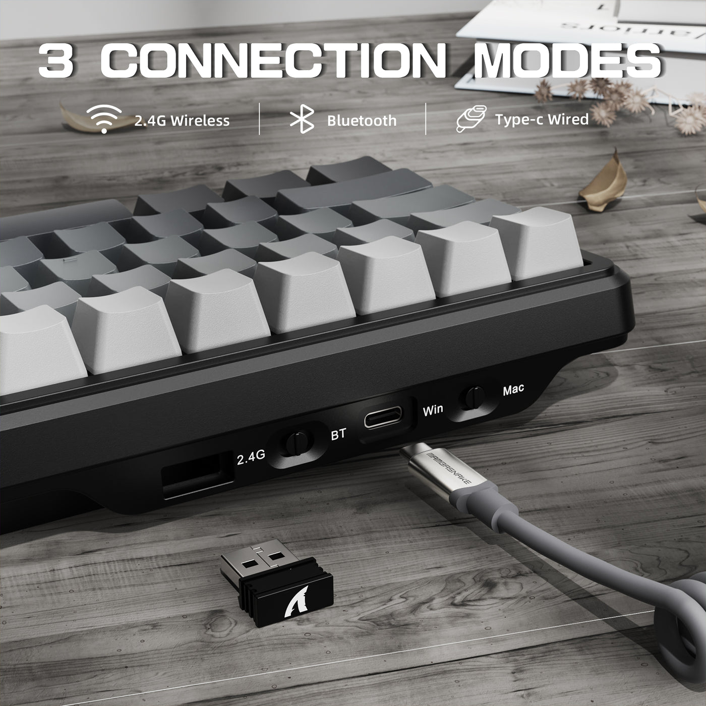 Rapid Trigger Magnetic Keyboard | Adjustable Actuation | Triple Connection