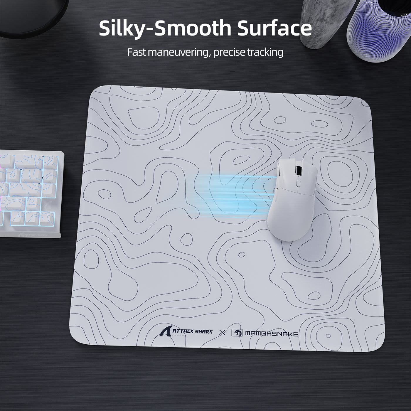 CM05 Premium Tempered Glass Gaming Mouse Pad | ATTACK SHARK