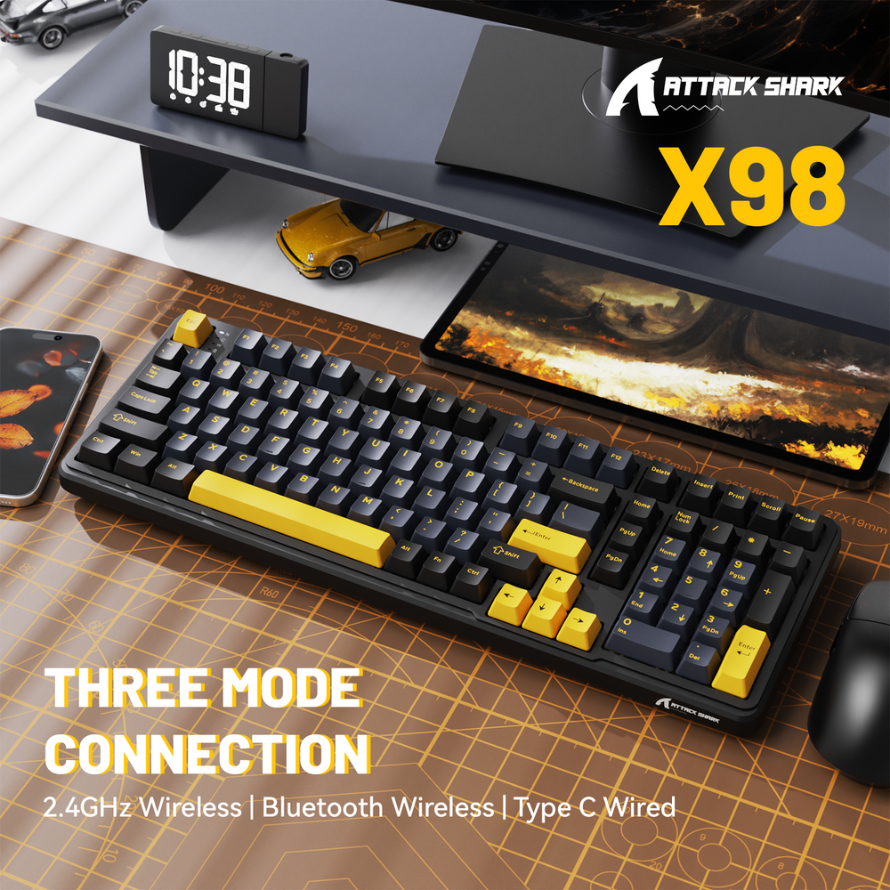 X98 Full-Size Keyboard: Hot-Swap & Gasket Mount | ATTACK SHARK