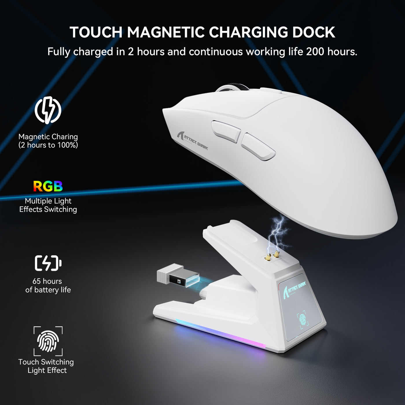 X1 Gaming Mouse: 40000 DPI & RGB Charging Dock | ATTACK SHARK