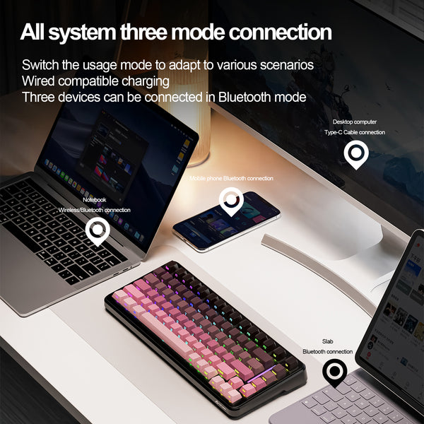 M86 Tri-Mode Gasket Mechanical Keyboard with Hot-Swap