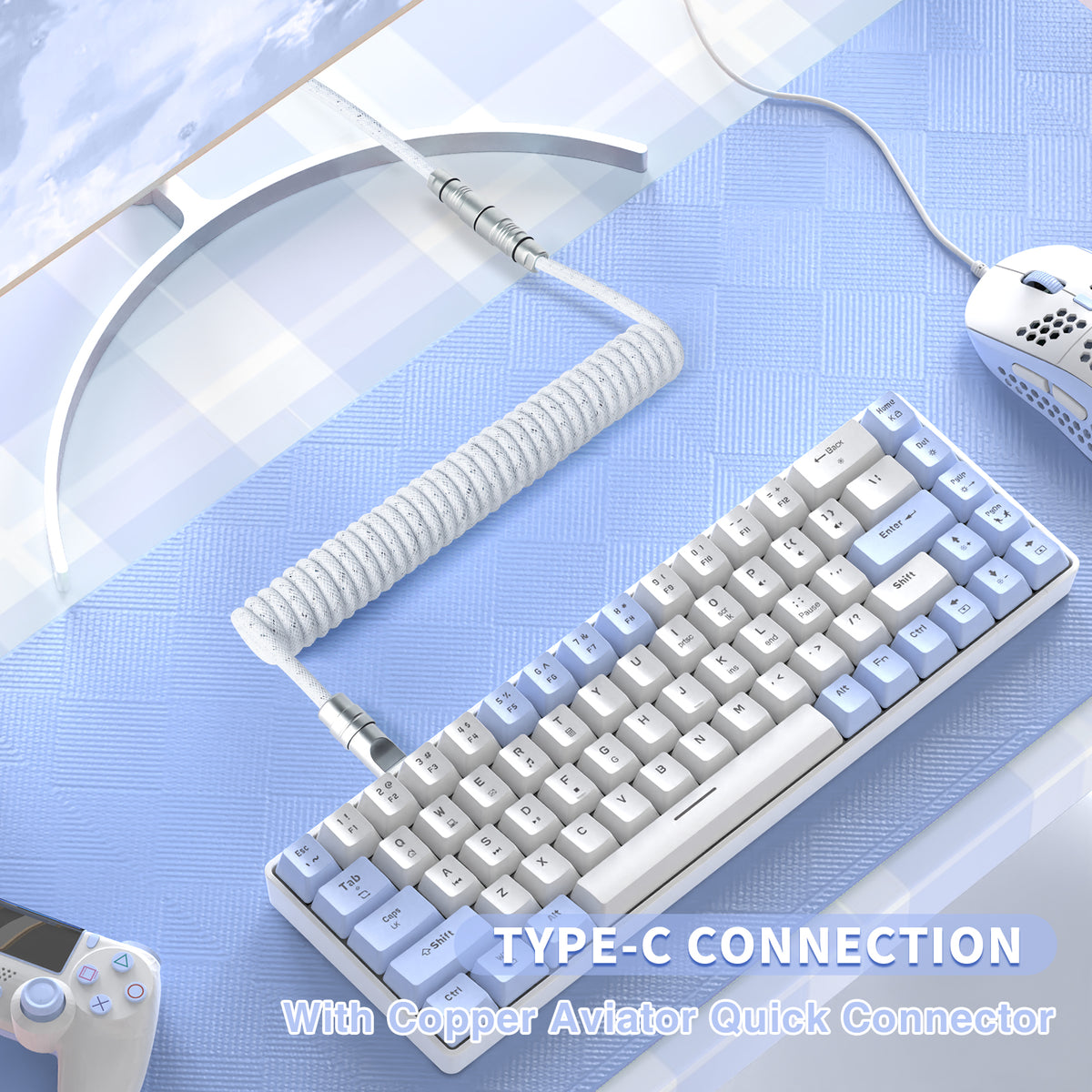 Durable Coiled Cable with CNC Copper Connectors | ATTACK SHARK