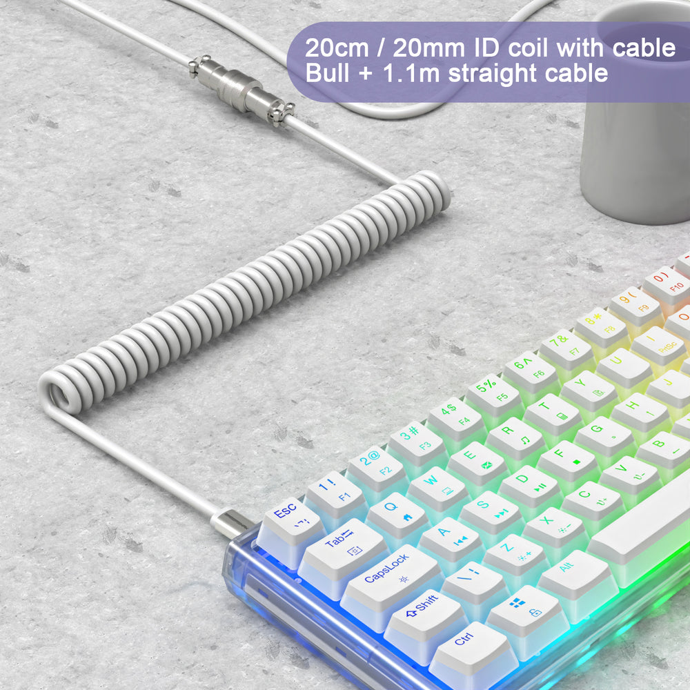 Attack Shark x Mambasnake C01 Custom Coiled Keyboard Cable | USB-C to USB-A