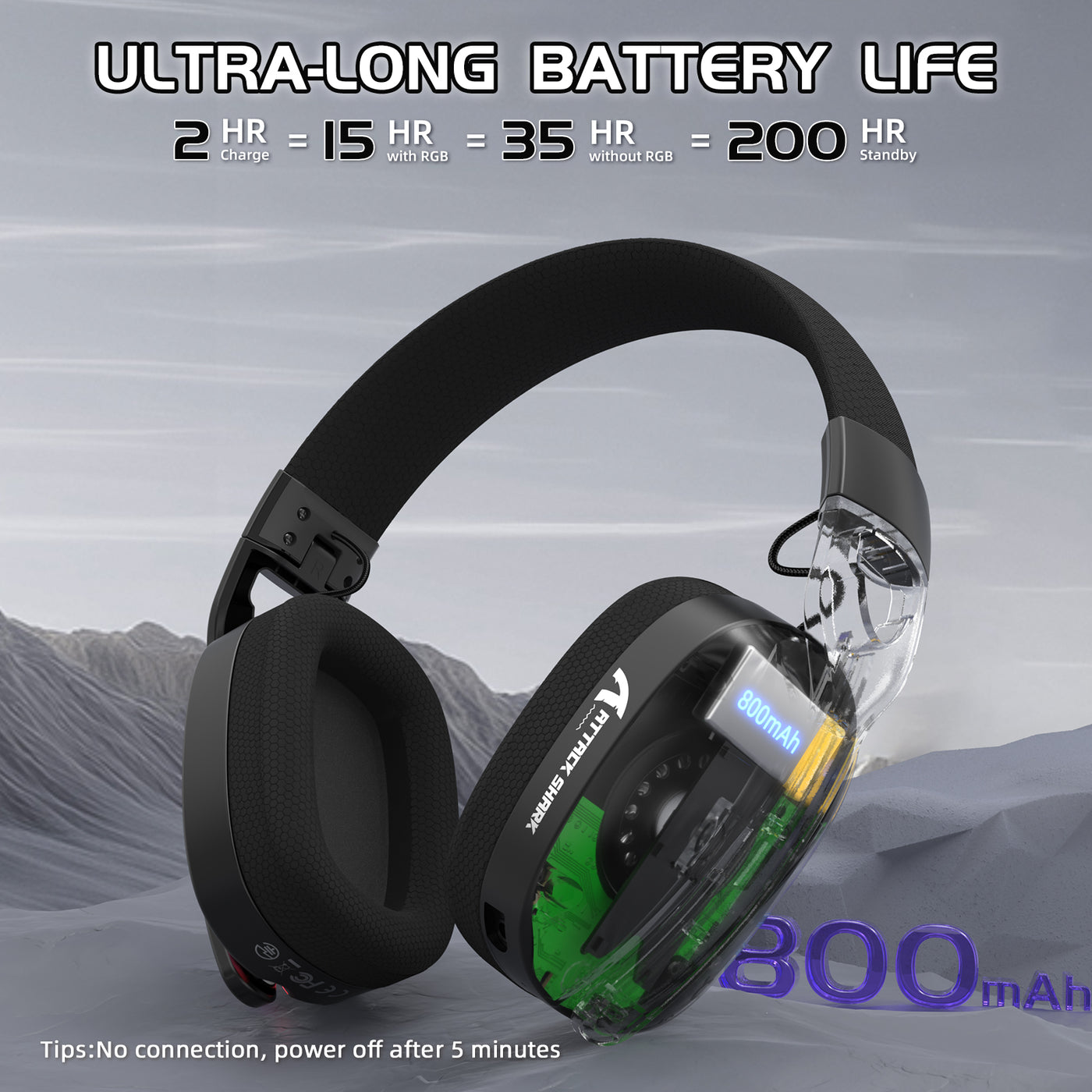 Auriculares para juegos portátiles ultraligeros con RGB | L90 Tri-Mode Audio
