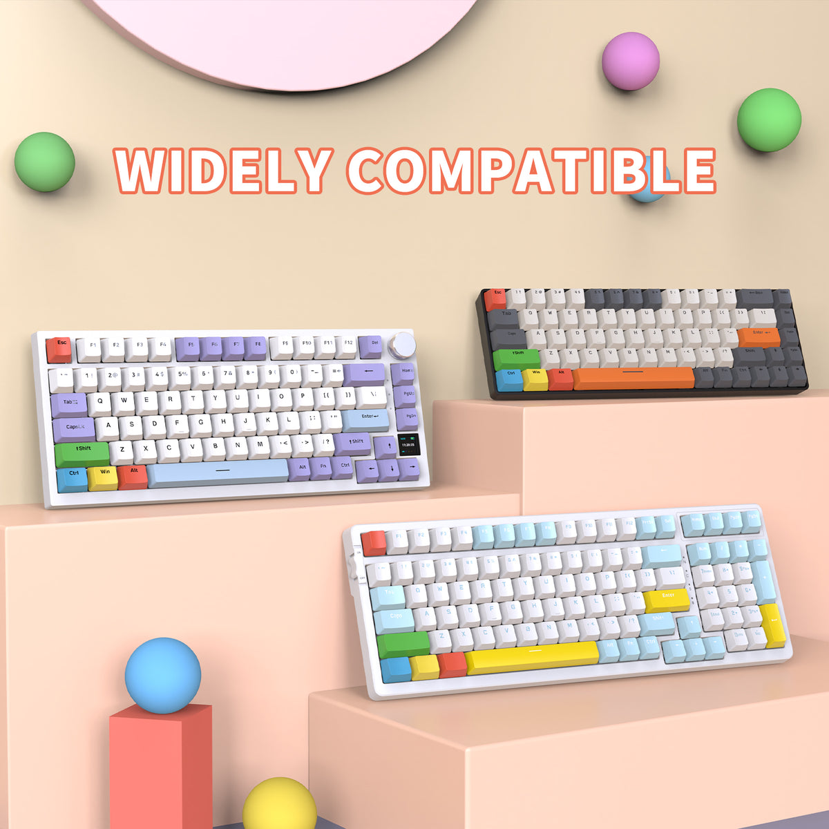 Custom OEM Profile PBT Colored Keycaps | ATTACK SHARK