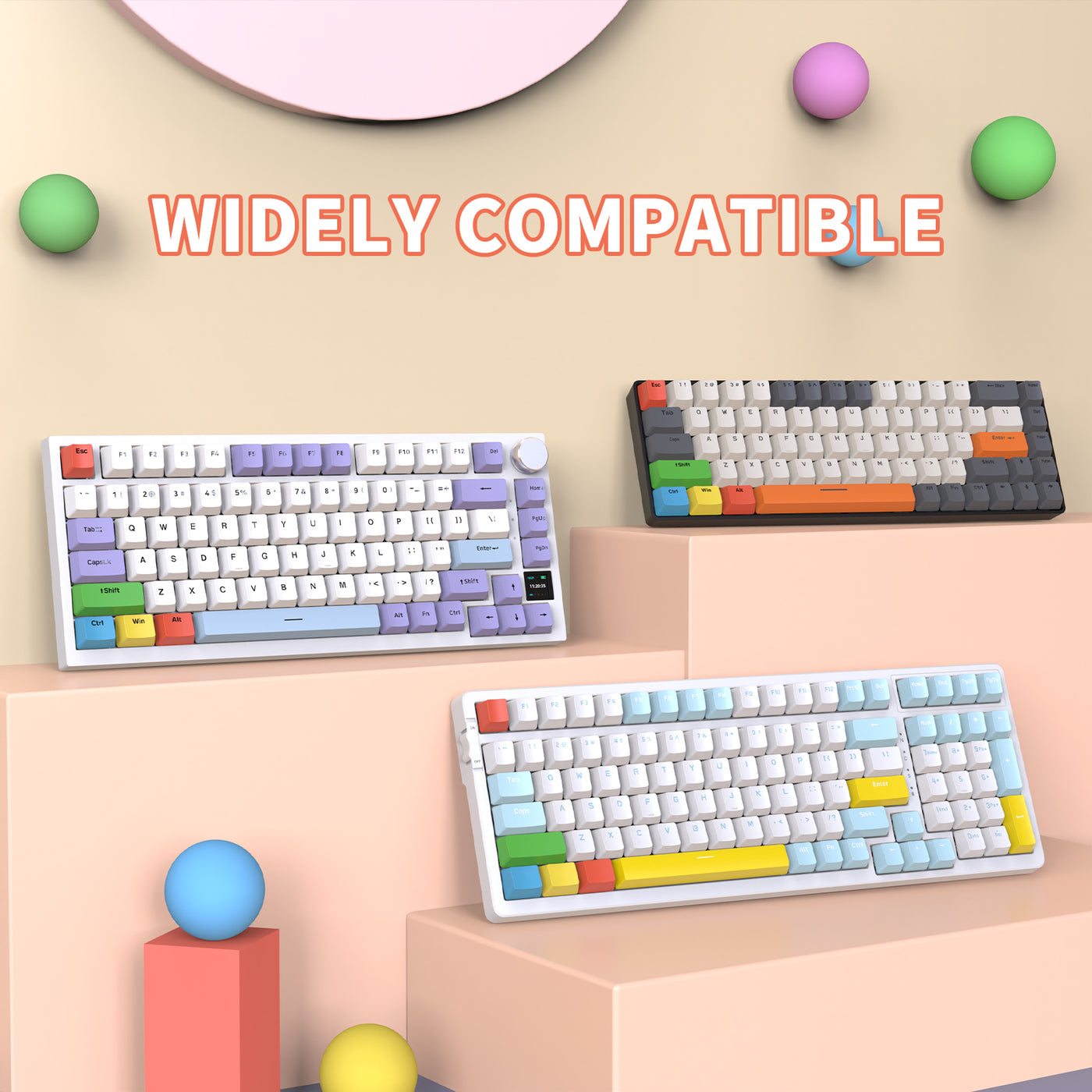 Custom OEM Profile PBT Colored Keycaps | ATTACK SHARK