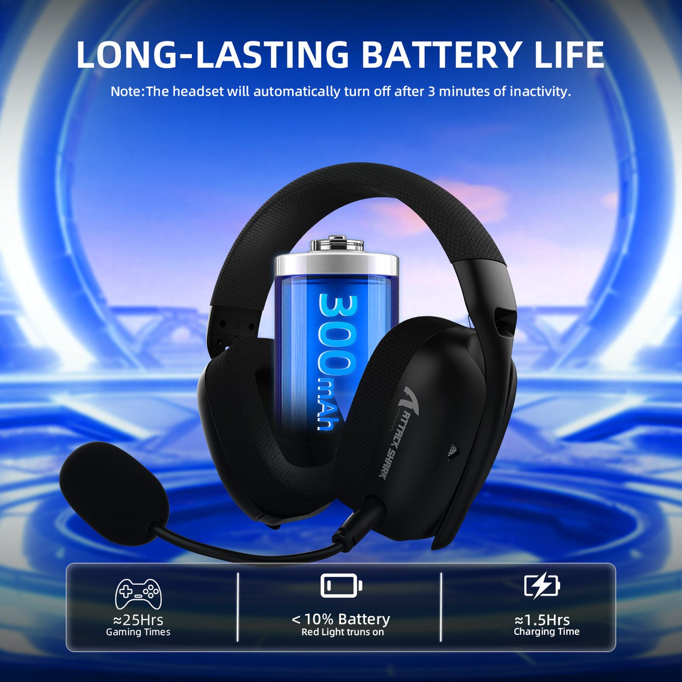 L80PRO Gaming Headset: 20ms Latency & Tri-Mode | ATTACK SHARK