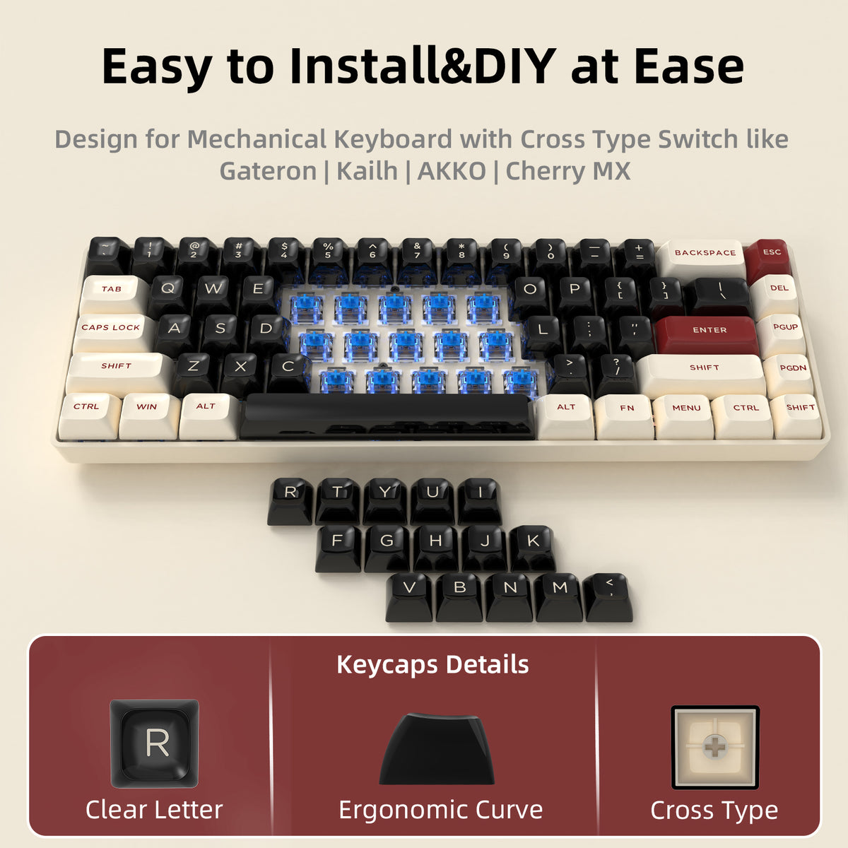 149 Keys PBT Double Shot Keycaps for Mechanical Keyboards | ATTACK SHARK