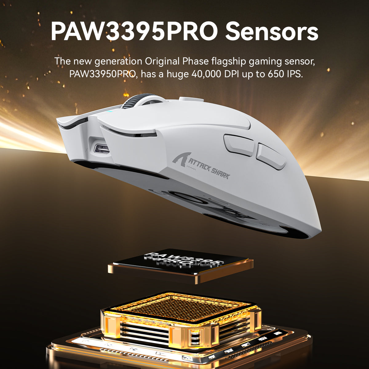 ATTACK SHARK X1 Tri-mode Gaming Mouse with Touchpad RGB Charging Dock