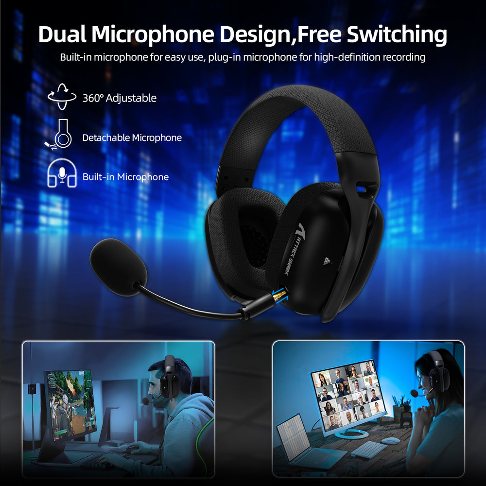 L80PRO Gaming Headset: 20ms Latency & Tri-Mode | ATTACK SHARK