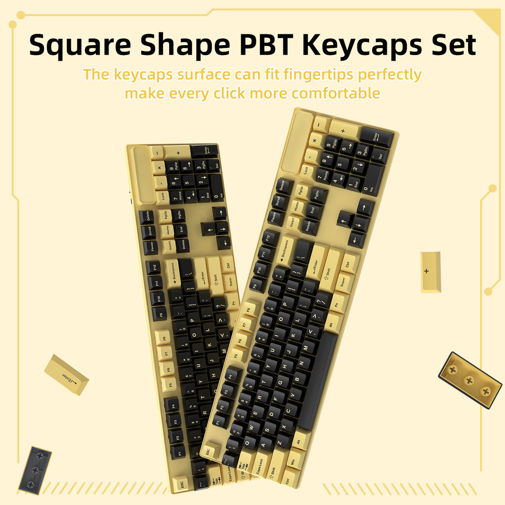 PBT Keycaps Set | Ergonomic Cherry Profile & Durable