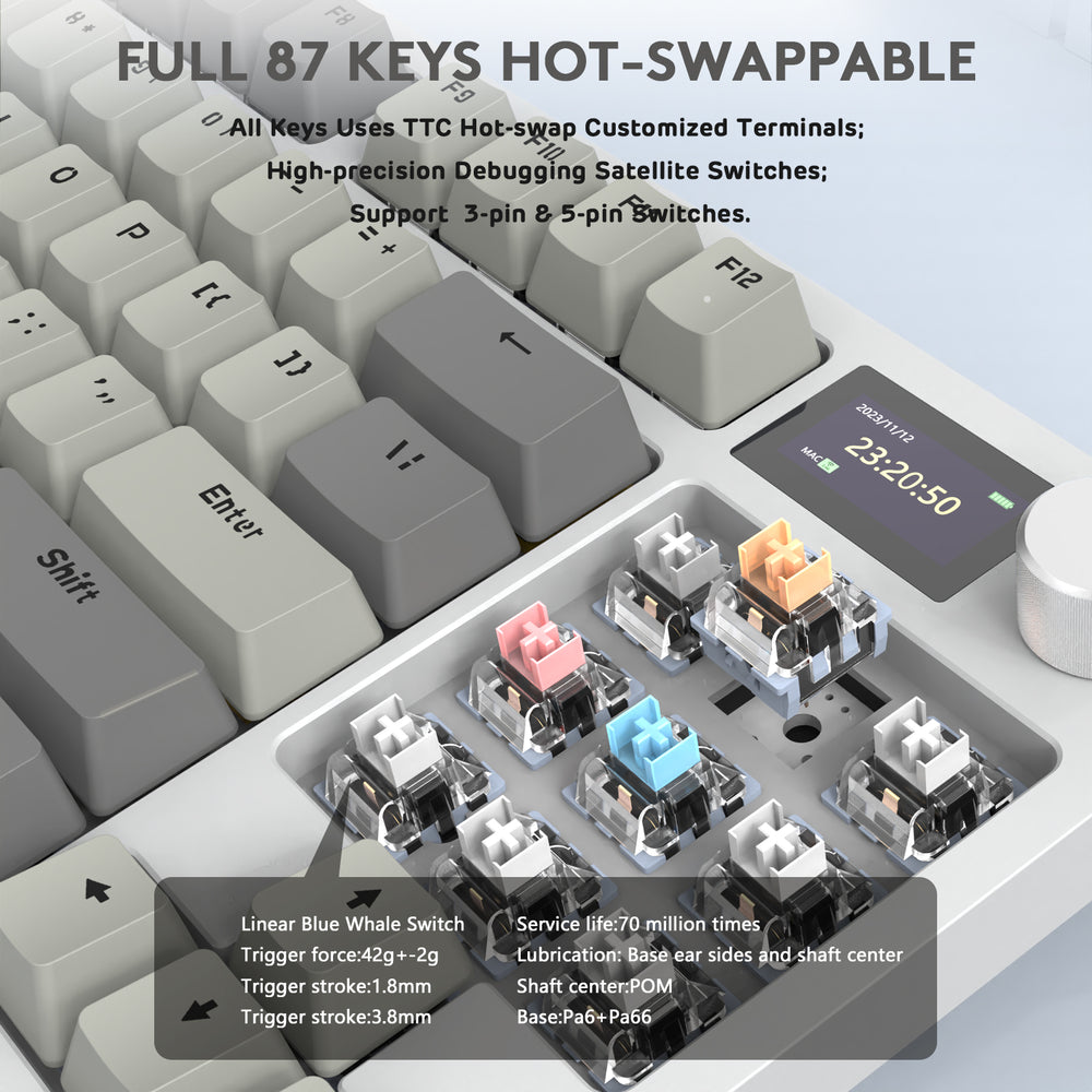 ATTACK SHARK K86PRO 75% Wireless Mechanical Keyboard | Hot-Swap | RGB