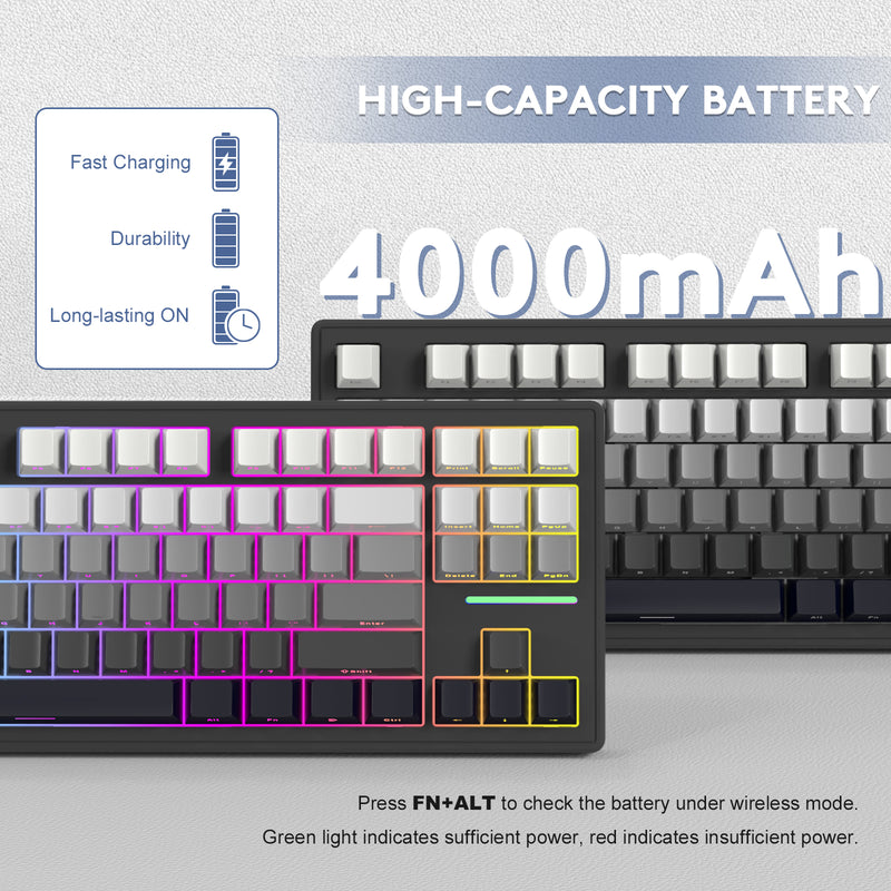 Wireless Mechanical Keyboard | RGB Backlit | Multi-Mode