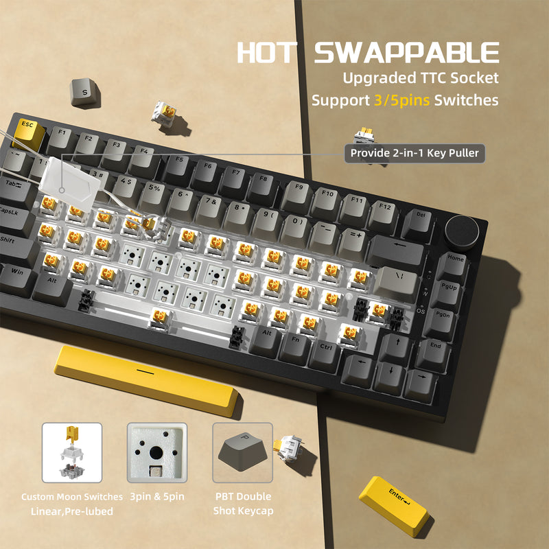 Gaming Keyboard Excellence | Hot-Swappable & Customizable