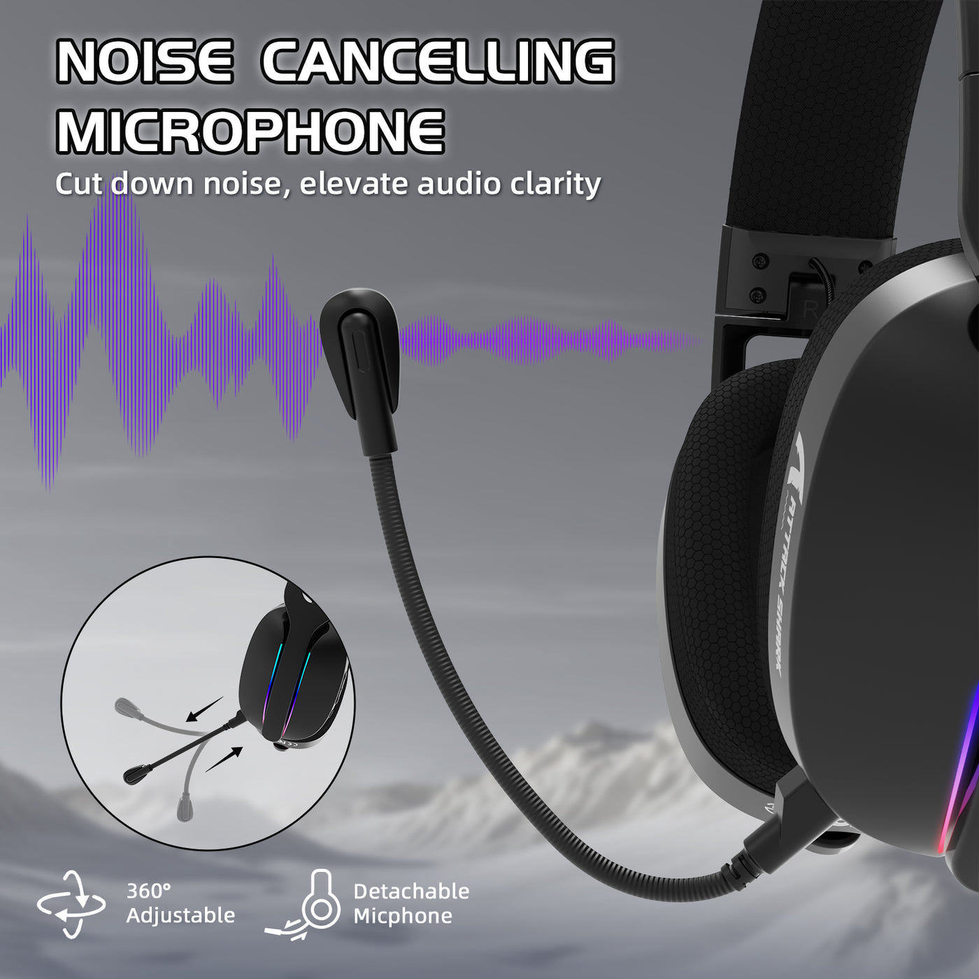 Ultra-Light Protable Gaming Headset with RGB | L90 Tri-Mode Audio