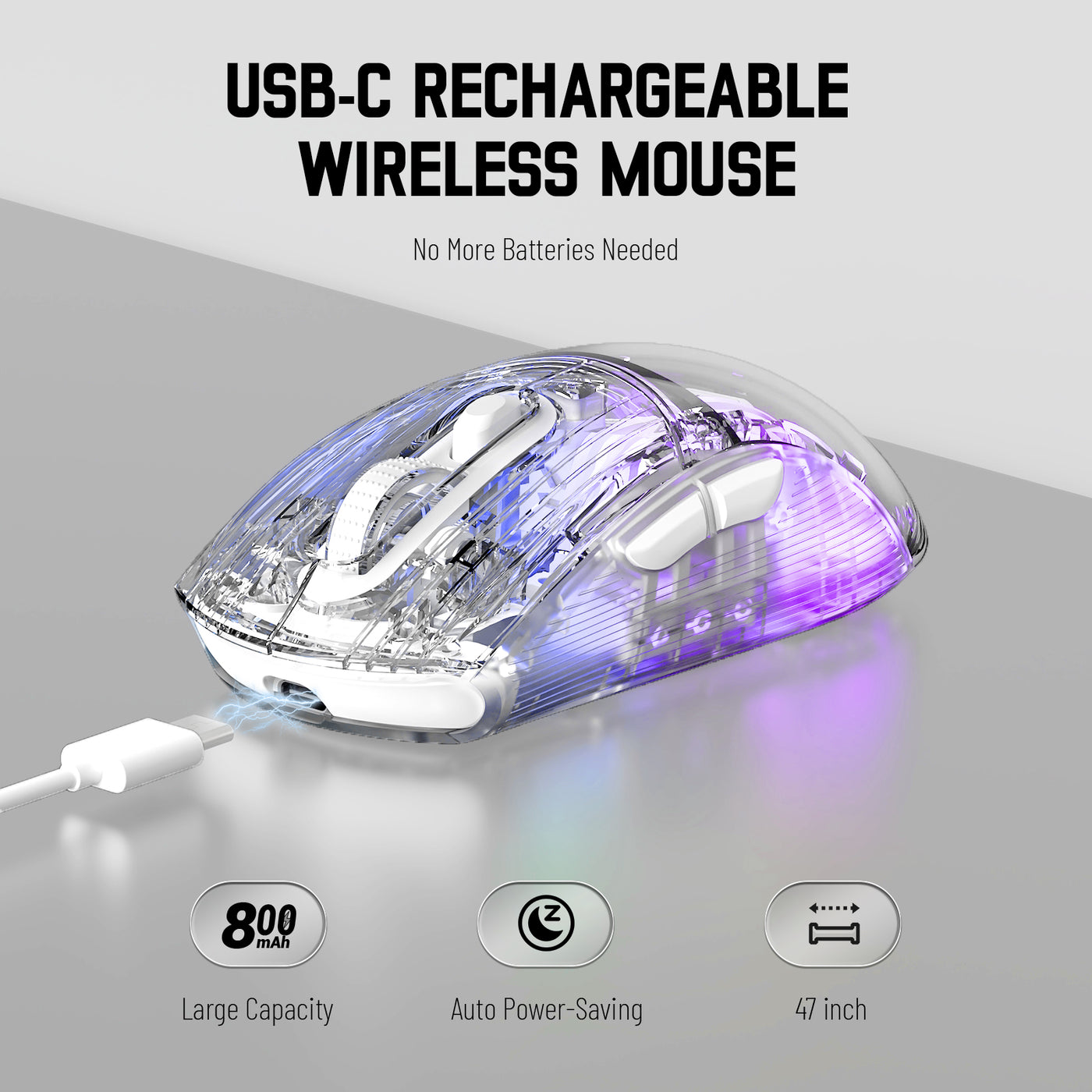 Silent Click RGB Mouse with Tri-Mode | X2 Gaming Setup