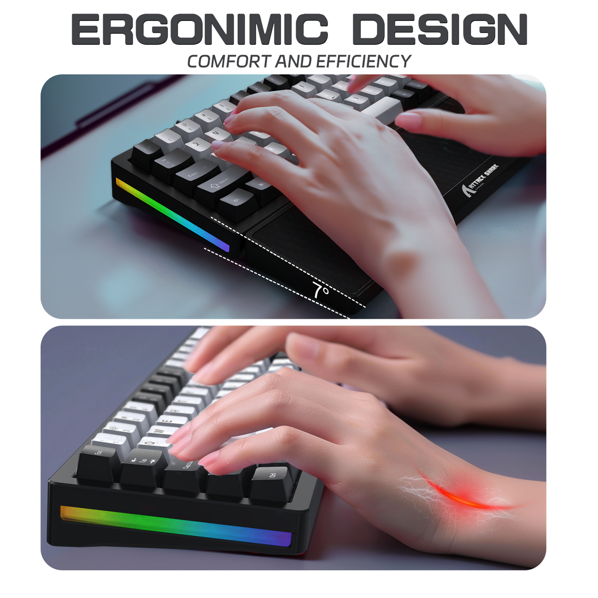 Aluminum Alloy Wrist Rest with Storage | ATTACK SHARK