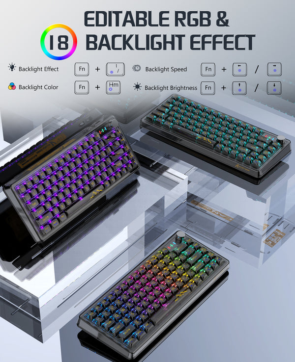 K75 Pro Mechanical Keyboard |Transparent Keyboard |Compact & Customizable