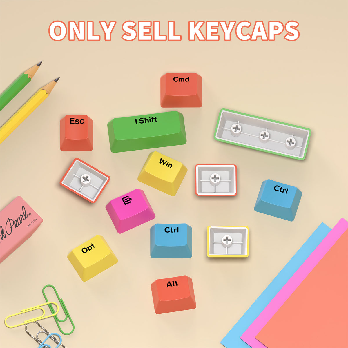 Custom OEM Profile PBT Colored Keycaps | ATTACK SHARK