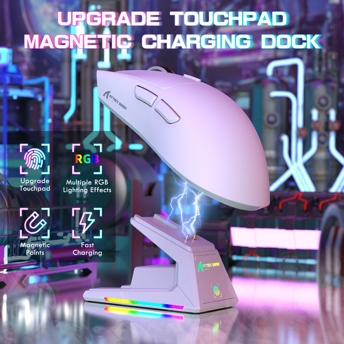 X1 Gaming Mouse: 40000 DPI & RGB Charging Dock | ATTACK SHARK