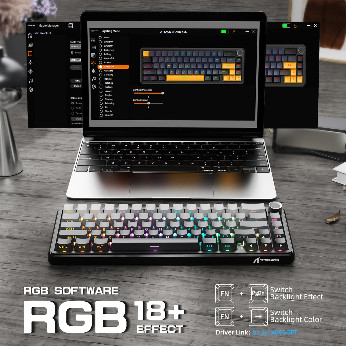 Rapid Trigger Magnetic Keyboard | Adjustable Actuation | Triple Connection