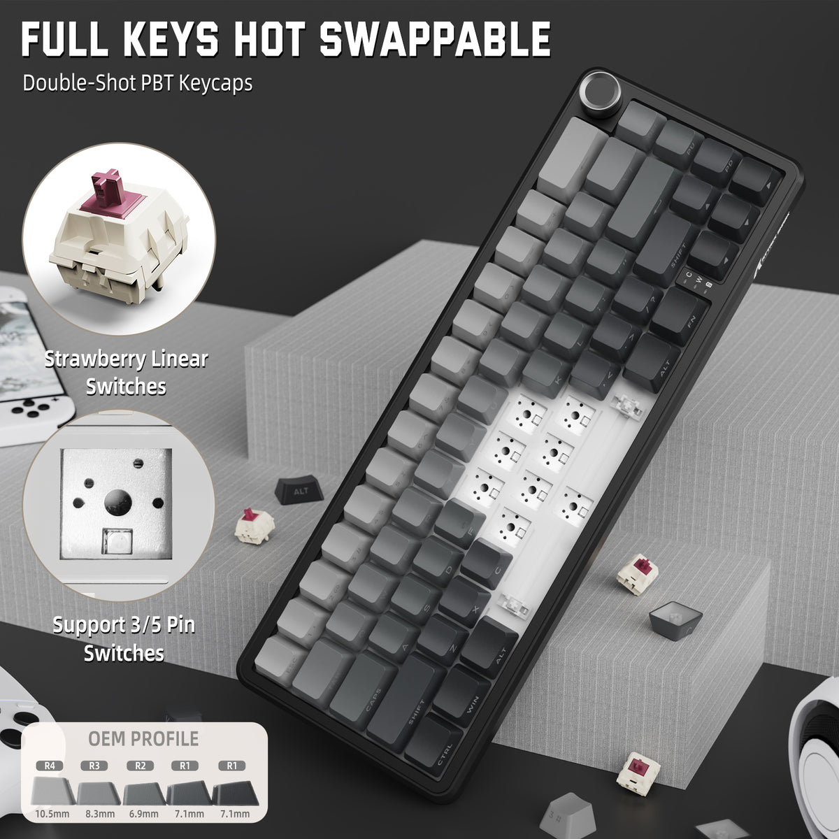 X66 Wireless Keyboard with Gasket Mount & RGB