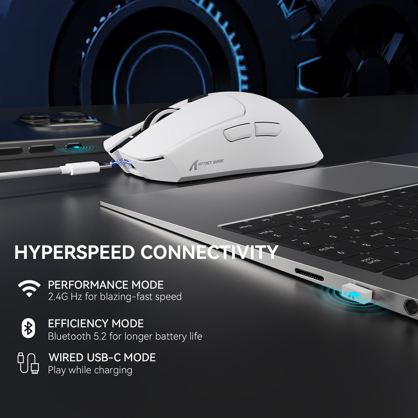 X1 Gaming Mouse: 40000 DPI & RGB Charging Dock | ATTACK SHARK