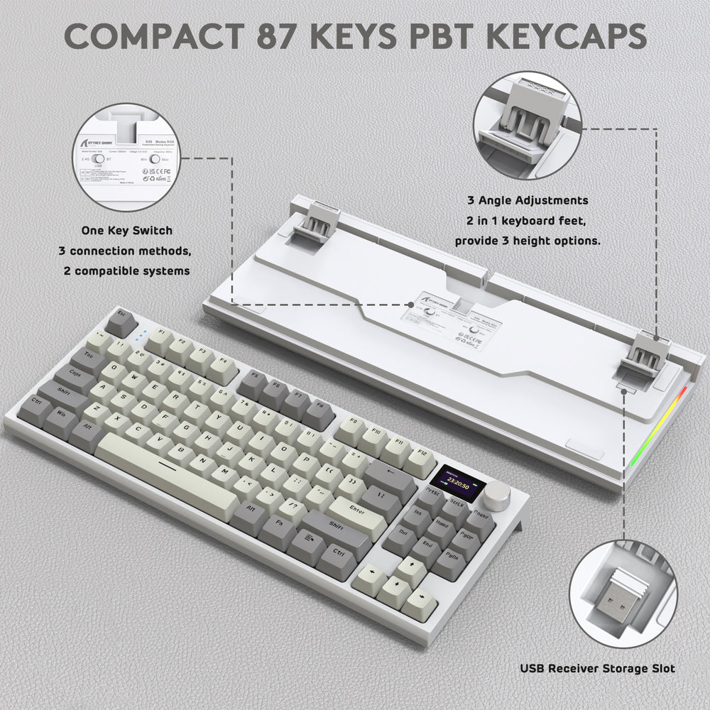 ATTACK SHARK K86PRO 75% Wireless Mechanical Keyboard | Hot-Swap | RGB