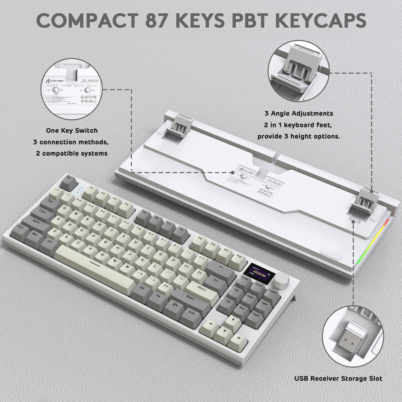 ATTACK SHARK K86PRO 75% Wireless Mechanical Keyboard | Hot-Swap | RGB