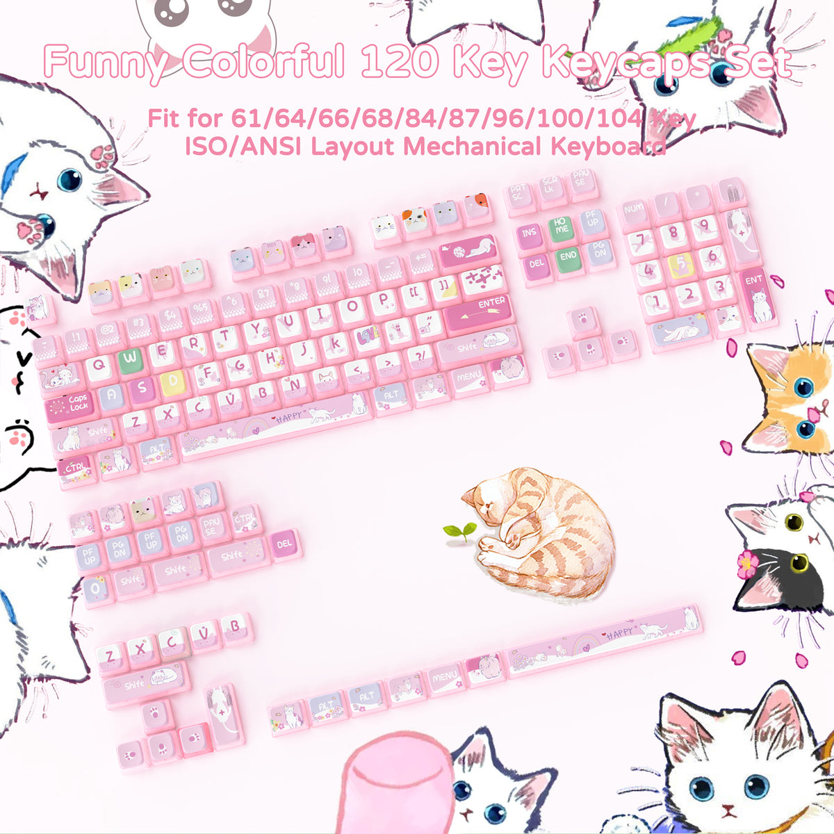 120 Keys PBT Pudding Keycaps for mechanical Keyboards | ATTACK SHARK