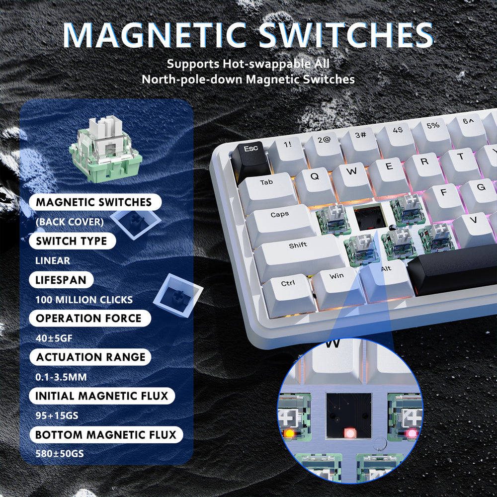 X65 HE: 65% Magnetic Gaming Keyboard with 8000Hz Response