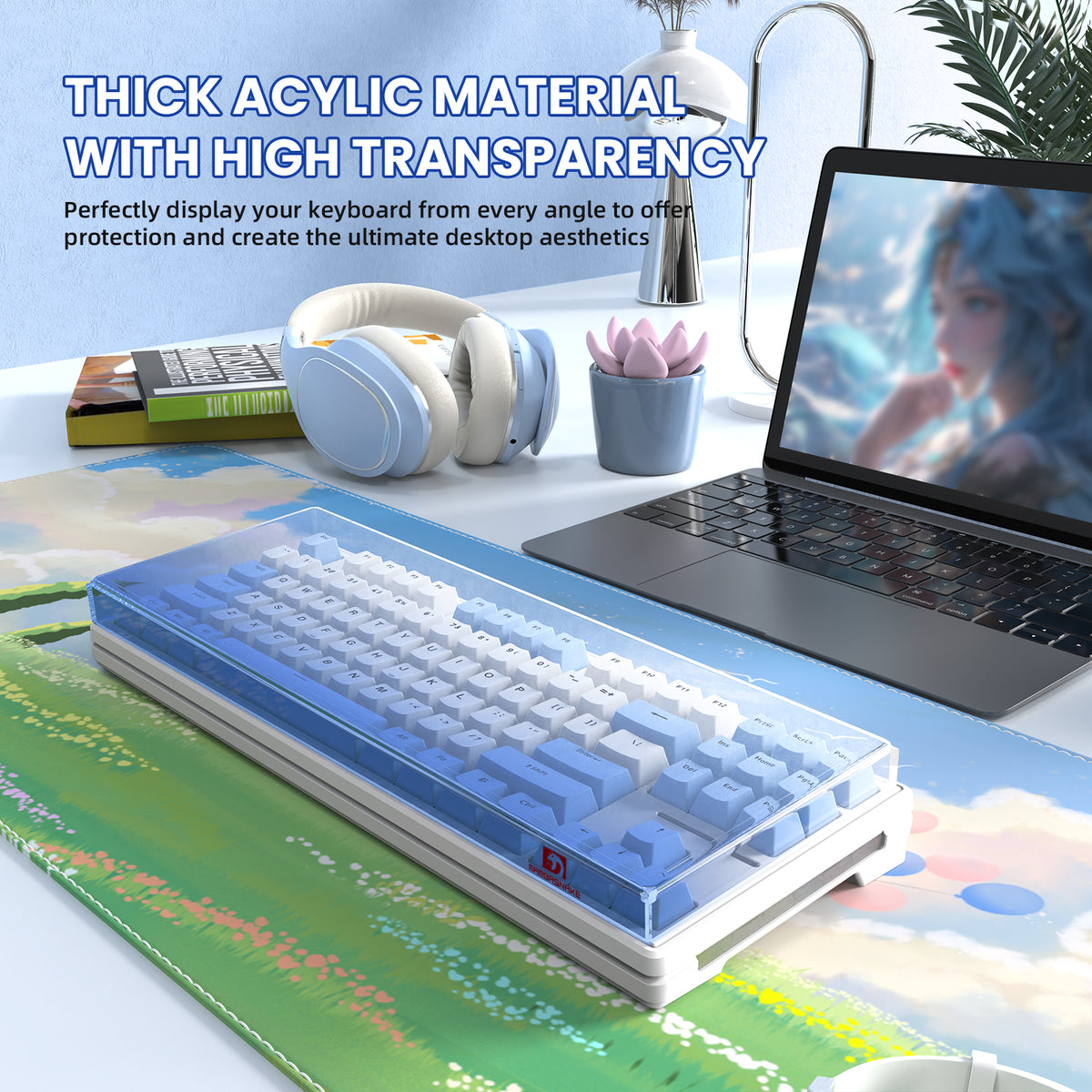 Fade Color TKL Keyboard Cover | Dust & Water Resistant
