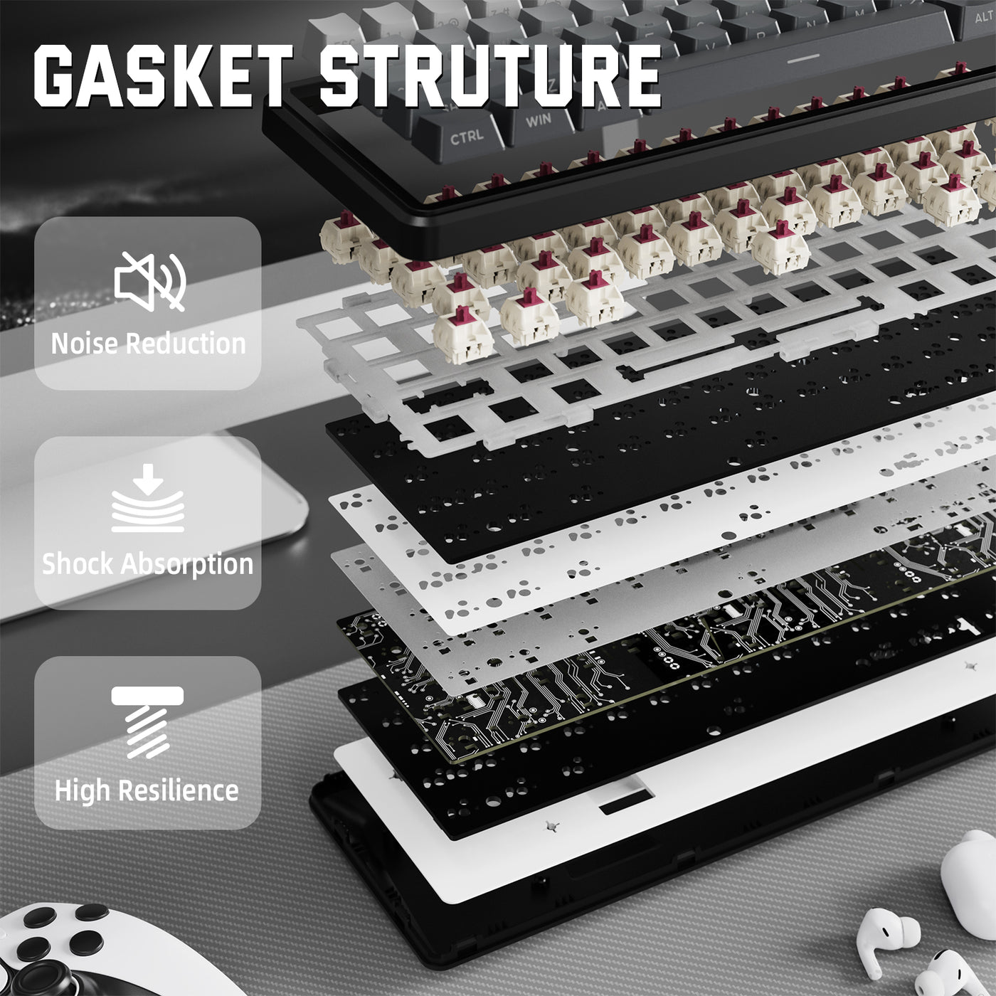 X66 Wireless Keyboard with Gasket Mount & RGB