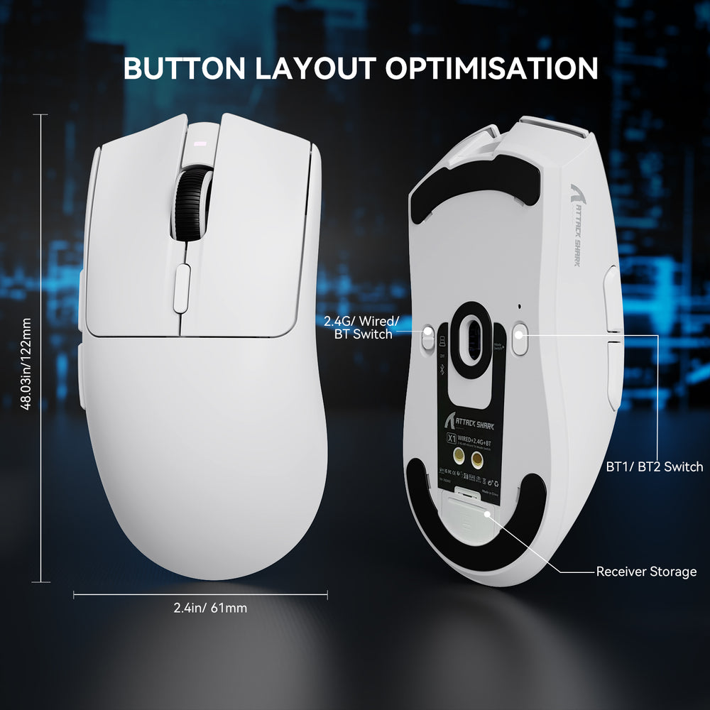 X1 Gaming Mouse: 40000 DPI & RGB Charging Dock | ATTACK SHARK